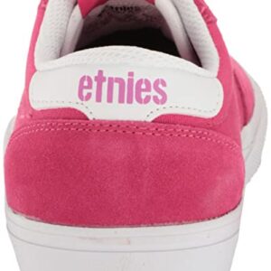 Etnies Women's Calli Vulc Low Top Skate Shoe, Pink/White, 8