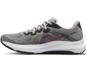 saucony women's omni 20 running shoe, alloy/quartz, 8