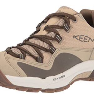 KEEN Women's Wasatch Crest Low Height Lightweight Waterproof Sneaker, Safari/Timberwolf, 10.5