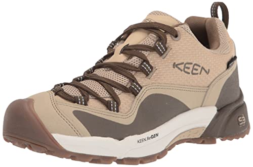 KEEN Women's Wasatch Crest Low Height Lightweight Waterproof Sneaker, Safari/Timberwolf, 10.5