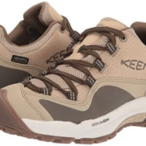 KEEN Women's Wasatch Crest Low Height Lightweight Waterproof Sneaker, Safari/Timberwolf, 10.5