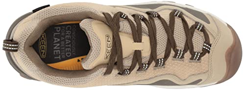 KEEN Women's Wasatch Crest Low Height Lightweight Waterproof Sneaker, Safari/Timberwolf, 10.5