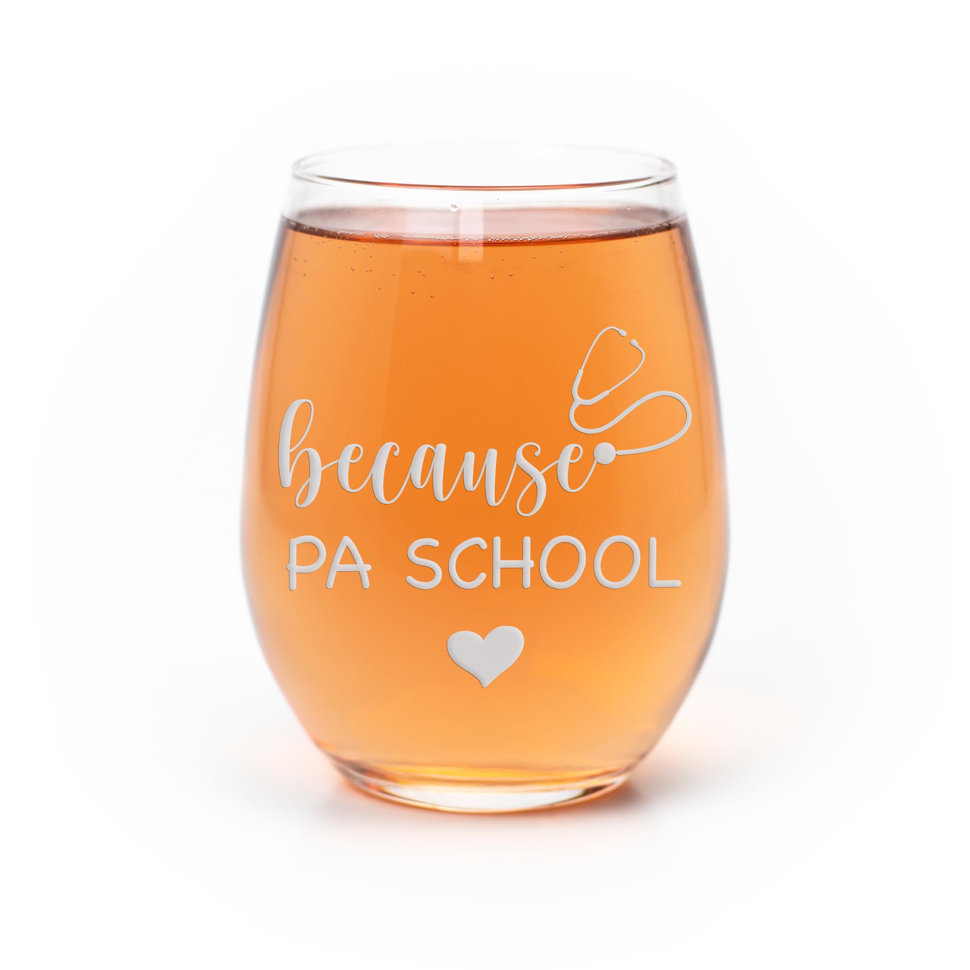 Because PA School Stemless Wine Glass - Nursing Gift, Nursing Student Gift, Nursing School, Nurse Wine Glass, Because Patients, Pa School, Physician Assistant, Pa Gift