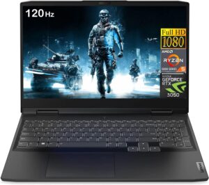 lenovo ideapad 3 gaming laptop, nvidia geforce rtx 3050, amd ryzen 5 6600h(beat i5-12400f), 32gb ddr5 ram, 1tb ssd, 15.6 inch fhd display, wi-fi, windows 11 home, bundle with jawfoal