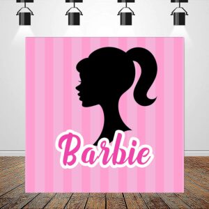 Withu Pink Party Backdrop Girls Frame Stripe Glamour Cake Table Spa Tea Time Photography Head Photo Decorations Banner Background