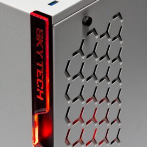 Skytech Shiva Gaming PC Desktop - AMD Ryzen 5 5600X 3.7GHz, RTX 3080 10GB GDDR6X, 16GB DDR4 3200, 1TB NVMe SSD, 750W Gold PSU, 240MM AIO, AC WiFi, Windows 10 Home 64-bit, White