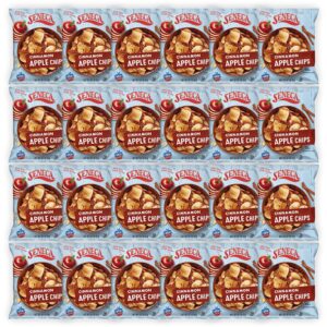 seneca cinnamon apple chips | made from fresh apples | 100% red delicious apples | yakima valley orchards | real cinnamon | crisped apple perfection | foil fresh bag | 0.7 ounce (pack of 24)