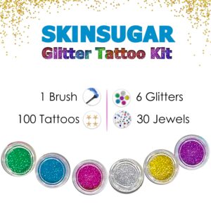 Temporary Tattoos Savvi Skin Sugar Glitter Tattoo Kit