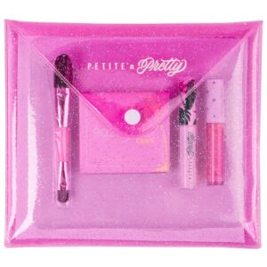 Petite 'n Pretty - "Amazon Exclusive" Glow Basics Natural Makeup Starter Gift Set, Made in USA for Kids, Children, Tweens and Teens, Non Toxic (Packaging May Vary)