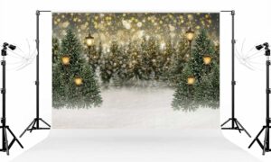 kate 10×10ft christmas tree bokeh photo backdrop street lamp deco glitter interior photography background for xmas photographer photo studio props