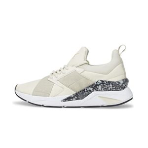 puma women's muse x5 sneaker, vaporous gray white black, 11