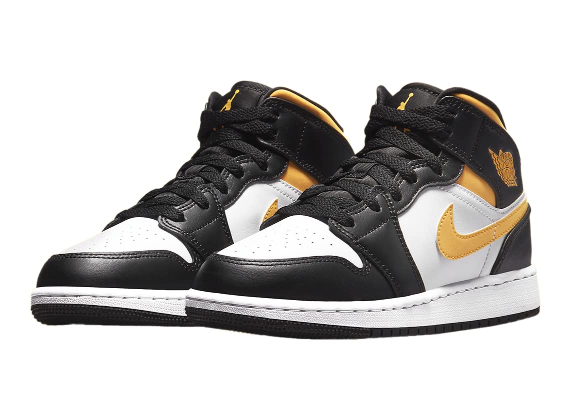 Jordan Mens Air 1 Mid GS 554725 177 Pollen/Black/White - Size 7Y