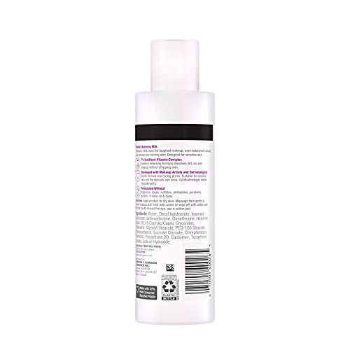 Neutrogena Makeup Melting Nourishing Micellar Milk with 7% Emollient-Vitamin Complex, Soothing Fragrance-Free Eye, Lip & Face Makeup Remover for Sensitive & Dry Skin, Oil-Free, 6.7 fl. oz