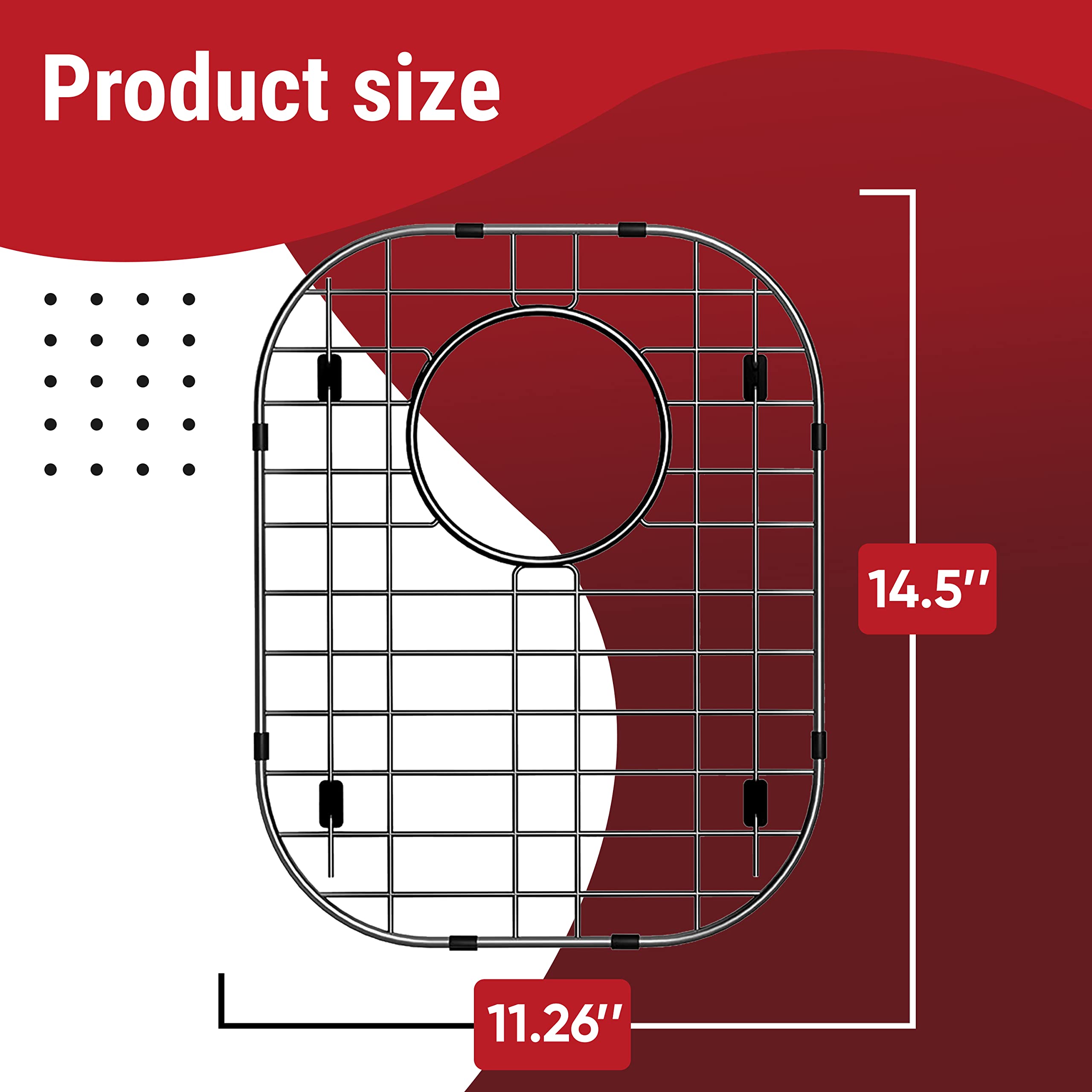 Sink Protectors for Kitchen Sink 11.26"x14.5", Sink Grate for Bottom of Kitchen Sink, Stainless Steel Sink Protector