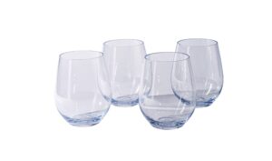 prepara clarity classic tritan wine glass 4 pack, 19.5 ounce, clear