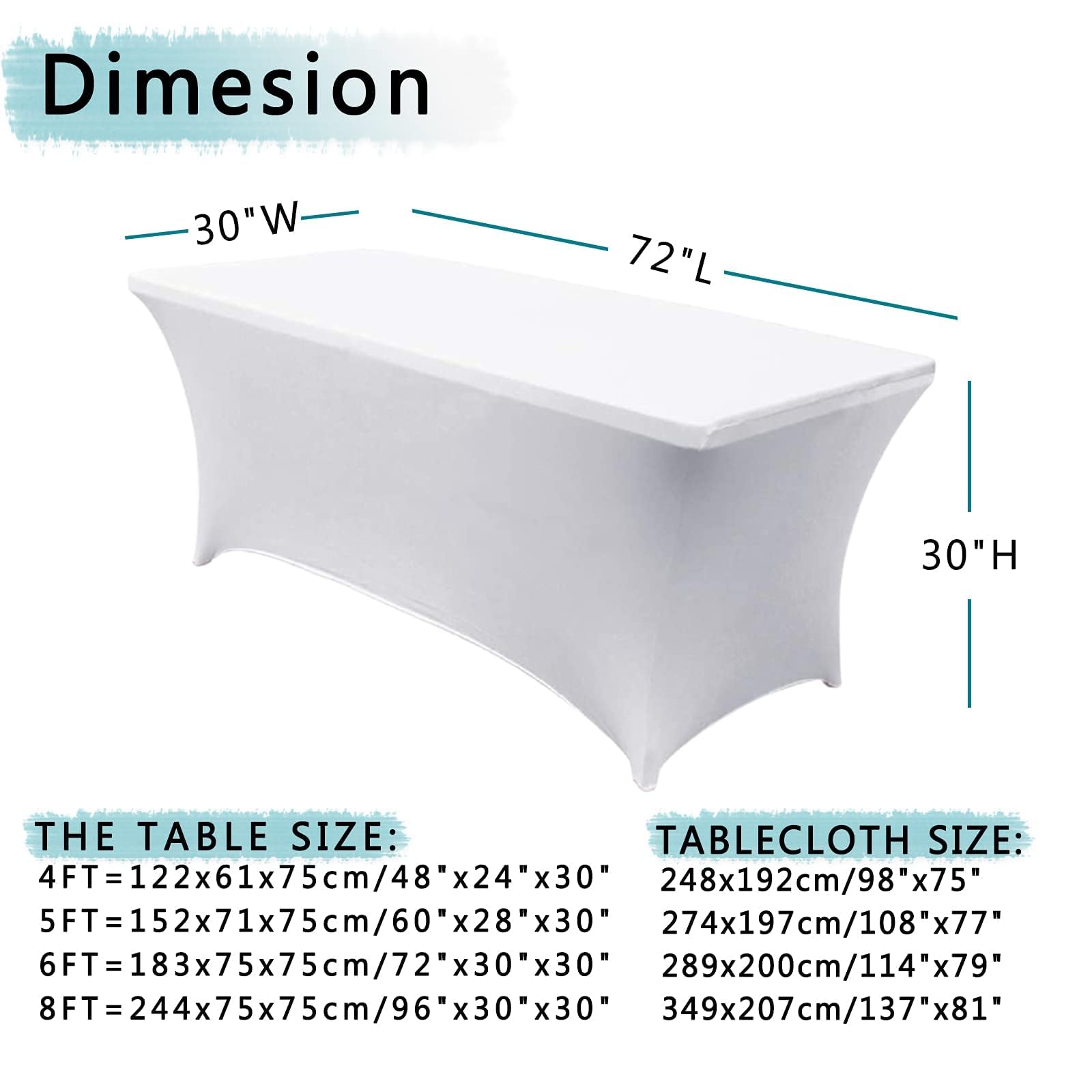 Custom Table Cloth Cover 8ft with Business Logo or Your Text Stretch Personalized Tablecloth Spandex Customize with Logo for Birthday Wedding Anniversary Tradeshow Events