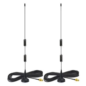 bingfu dual band vhf uhf 136-174mhz 400-470mhz ham radio antenna (2 pack) handheld two way radio magnetic base sma female antenna for kenwood wouxun baofeng bf-f8hp uv-5r uv-82 bf-888s walkie talkie