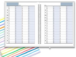 appointment book, schedule planner by strivezen, 2024 2025, daily, hourly, 15 minutes increments, weekly scheduling, 7" x 8-3/4", pockets, 128 pages, hardcover, undated