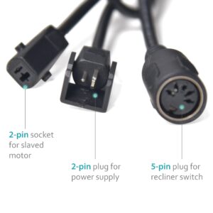 Okin Refined-R Model: JLDQ-11 & JLDQ.11.156.333P Power Recliner Lift Chair Motor, JLDQ.11.156.333P Electric Sofa Couch Actuator Replacement Parts