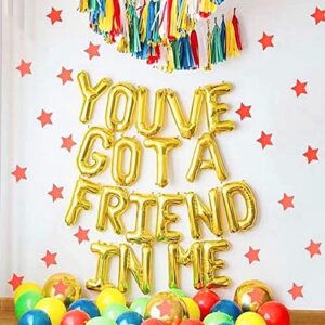 BEOXAGAR You've Got A Friend In Me Balloon Banner You've Got a Friend In Me Matching Toy Inspired Story Birthday Party Supplies