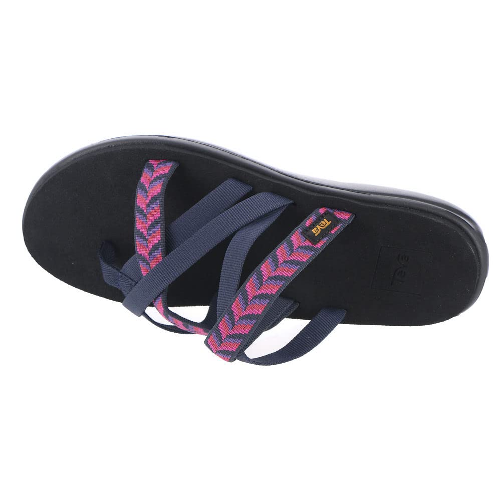 Teva Women's Voya Zillesa Sandal, Retro Geometric Navy, 7