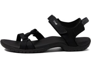 teva women's hurricane drift sandal, black/black, 8