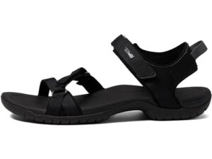 teva women's hurricane drift sandal, black/black, 7