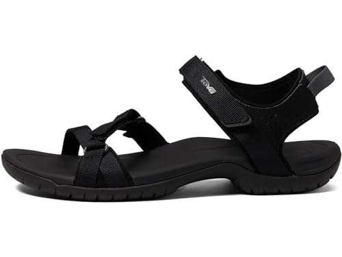 Teva Women's Hurricane Drift Sandal, Black/Black, 10