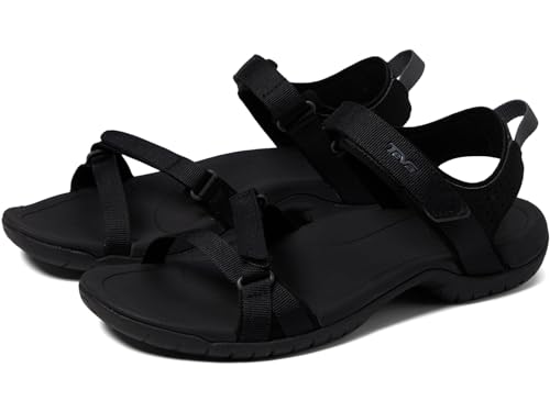 Teva Women's Hurricane Drift Sandal, Black/Black, 10