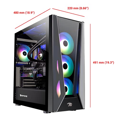 iBUYPOWER Pro Gaming PC Computer Desktop Trace 5 MR 181i (Intel i9-11900KF 3.5GHz, AMD Radeon RX 6900 XT 16GB, 32GB DDR4, 1TB M.2 SSD, WiFi Ready, Windows 10 Home)