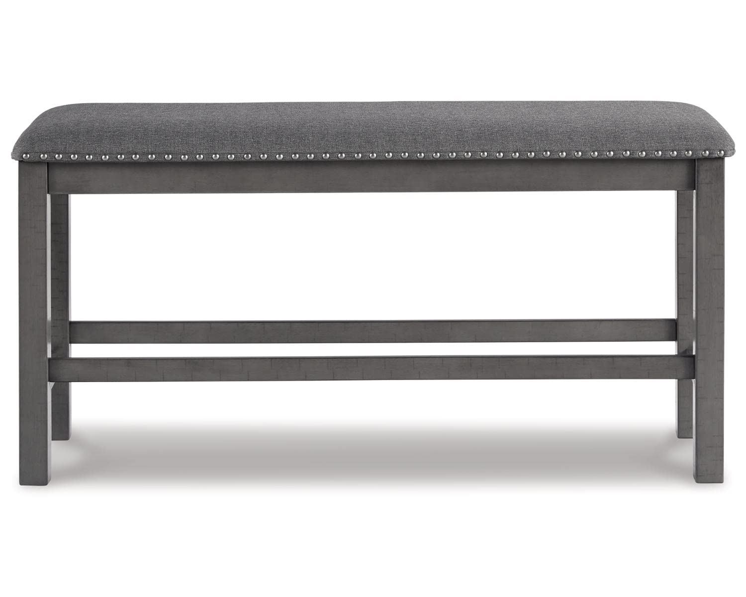 Signature Design by Ashley Myshanna Farmhouse Upholstered 24" Dining Bench, Dark Gray