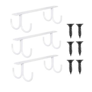 trusber mug holder under shelf coffee cups organizer under cabinet 3 pack cups mugs rack with hooks 12 hanging hooks for mugs,coffee glass cups