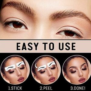 Molain 4D Hair-Like Eyebrow Tattoos Stickers 12 Sheets Waterproof Long-lasting Eyebrow Transfers Stickers Peel Off Eyebrow Sticker for Eyebrow Grooming Shaping 1 Style 132 Pairs (Classic Style)