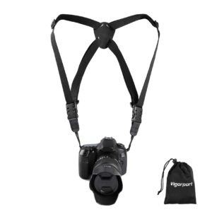 camera harness strap,cross shoulder quick release straps for binoculars, rangefinders,harness strap compatible with canon, nikon, sony and dslr slr cameras-black