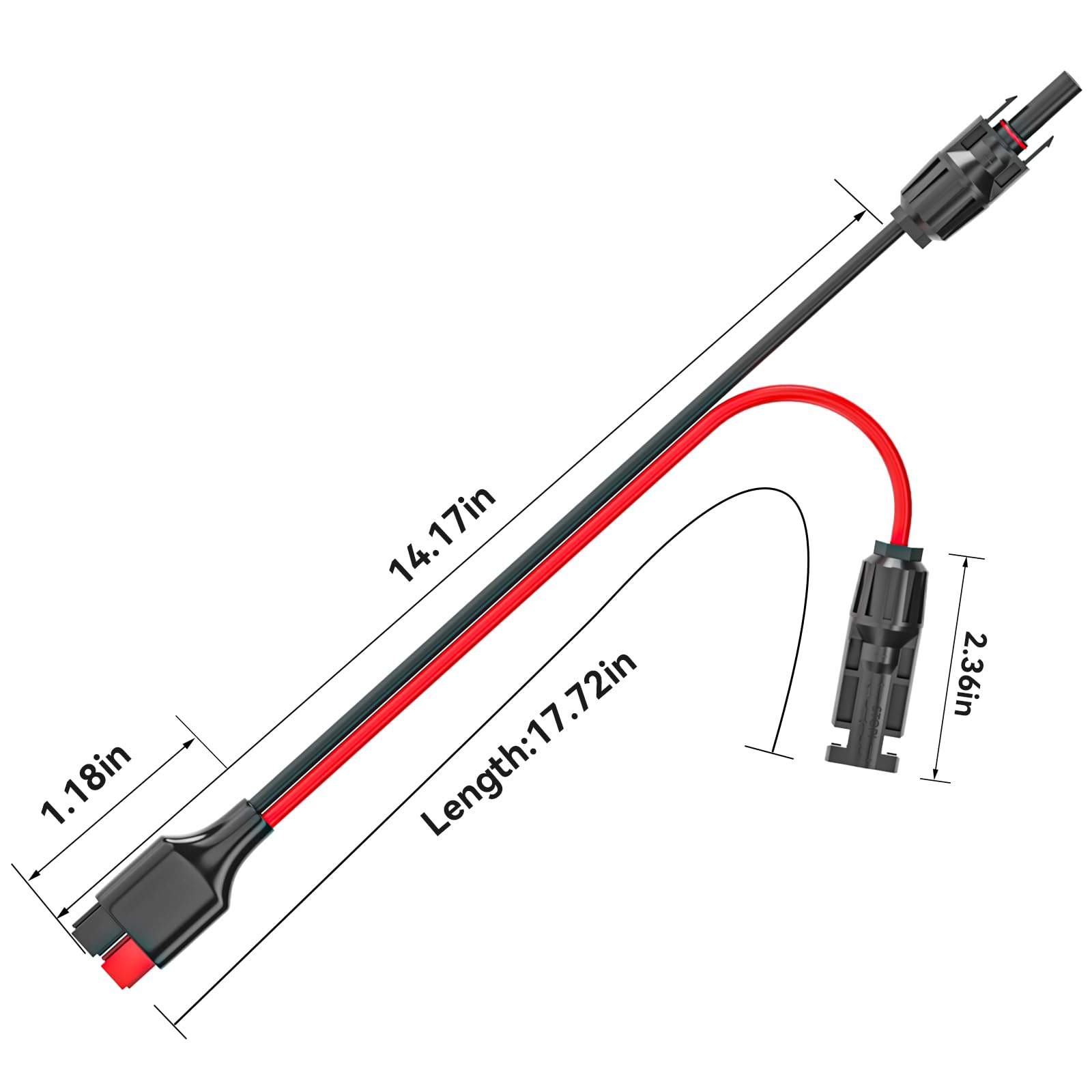 Goupchn 10AWG Solar Panel Cable Kit with 45A Connector Solar Connectors Extension Cable 3.3ft/1m for Portable Solar Generator Power Station, RV