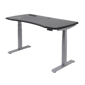 workpro® electric 60"w height-adjustable standing desk with wireless charging, black