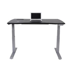 WorkPro® Electric 60"W Height-Adjustable Standing Desk with Wireless Charging, Black