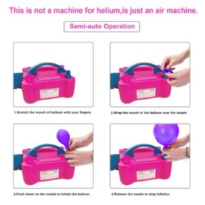 Balloon Pump,226 PCS TIFUNMYSI Electric Balloon Pump Kit,Balloon Inflator 600W Balloon Air Pump Portable Dual Nozzles Balloon Machine with 190 Balloons for Party Wedding Birthday Festival Decoration