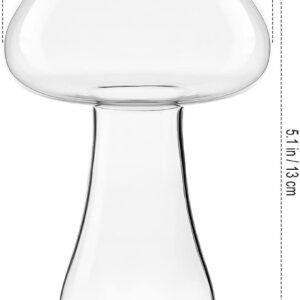 DOITOOL Cocktail Glass, Mushroom Shape Cocktail Glass Cup, Creative Mushroom Drinks Cups Wine Glasses for Home Bar Catering KTV Club Wedding Party, 280ml, 1Pcs