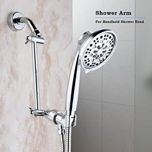 Shower Arm Extension, Adjustable Shower Arm for Bathroom, Solid Brass Shower Arm with Lock Joints, Tool-Free Insatllation (Chrome, 8 Inch)