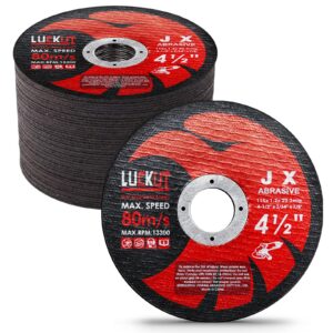 LUCKUT Cut-Off Wheels Cutting Wheel Disc 4-1/2"x3/64''x7/8'' Thin Metal Stainless Steel Cutting Cut Off Disc Blades Grinding Wheel for Angle Grinders 50-Pack