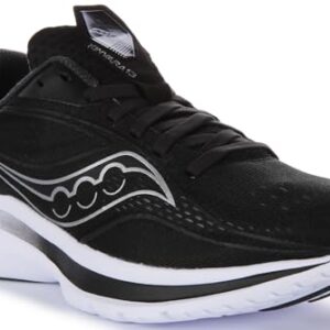 Saucony Women's Kinvara 13 Running Shoe, Black/Silver, 11 Wide