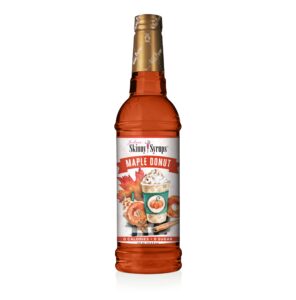 jordan's skinny syrups sugar free maple donut coffee syrup, 25.4oz - gluten free, keto friendly