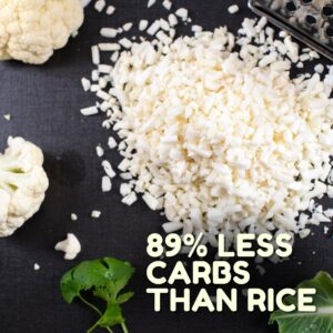 Kitchen & Love Riced Cauliflower 8 oz (6 Pack) | Low Carb Rice Alternative, Vegan, Gluten Free, Ready to Eat Food or Microwaveable Food, Dairy Free, Shelf Stable Food, Precooked Rice