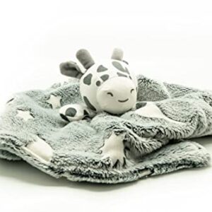 Believe BigDreams Giraffe Lovey Blanket - Grey Baby Security Blankets for Girls - Polyester Baby Boy Security Blanket Lovies for Babies Glows in The Dark Stuffed Blanket Animal