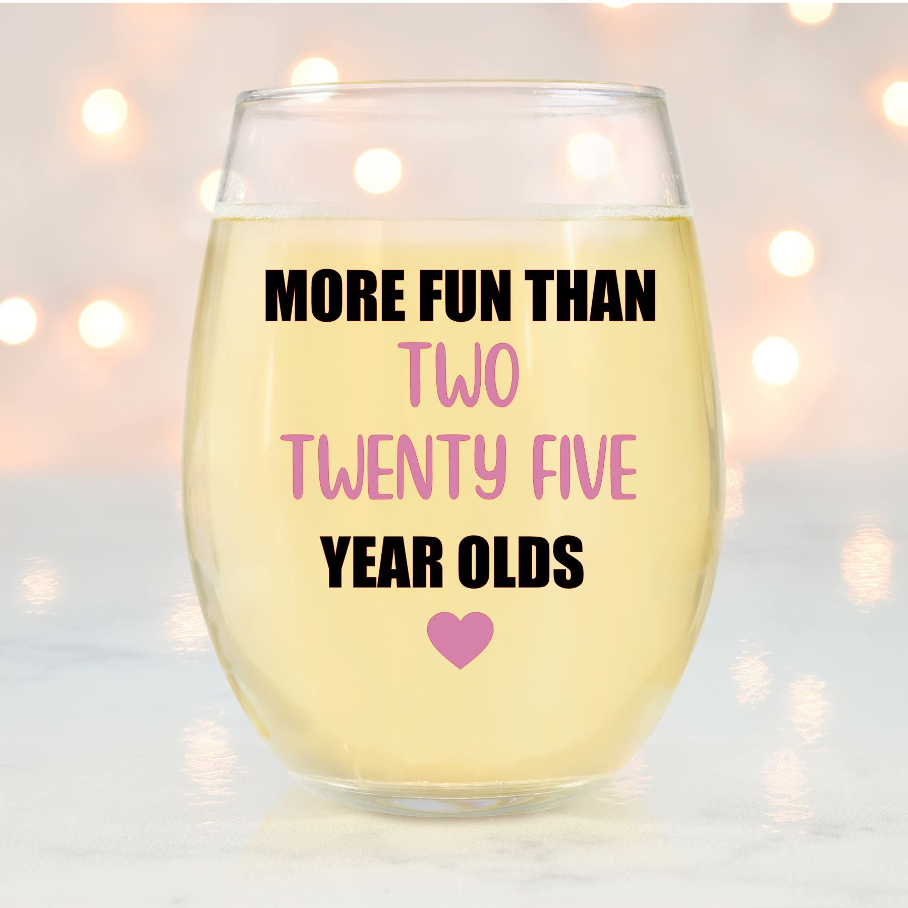 Laguna Design Co. More Fun than two 30 Year Olds Wine Glass 21 Oz 60th Birthday wine glass 60th birthday gift Black and Pink