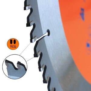 Yolan 8-1/4-Inch 80 Teeth Circular Saw Blade with 5/8-Inch Diamond Knockout Arbor, Steel for Cutting Aluminum, Non-Ferrous Metal Table Saw Accessories,Polished Mitersaw Blade Silver