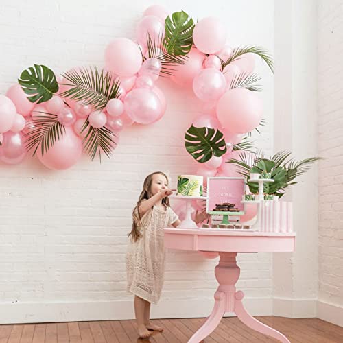 PartyWoo Pastel Pink Balloons, 51 pcs 12 Inch Pink Balloons, Baby Pink Balloons for Balloon Garland Balloon Arch as Birthday Party Decorations, Wedding Decorations, Baby Shower Decorations, Pink-Q05