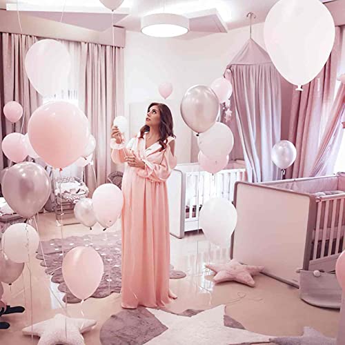 PartyWoo Pastel Pink Balloons, 51 pcs 12 Inch Pink Balloons, Baby Pink Balloons for Balloon Garland Balloon Arch as Birthday Party Decorations, Wedding Decorations, Baby Shower Decorations, Pink-Q05