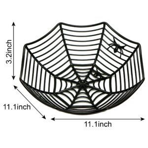 JOYIN 3 Pcs Large Halloween Spider Web Plastic Baskets Bowls, Trick or Treat Hand Grabbing Candy Holder Bowls for Halloween Themed, Classroom, Party Supplies Decoration